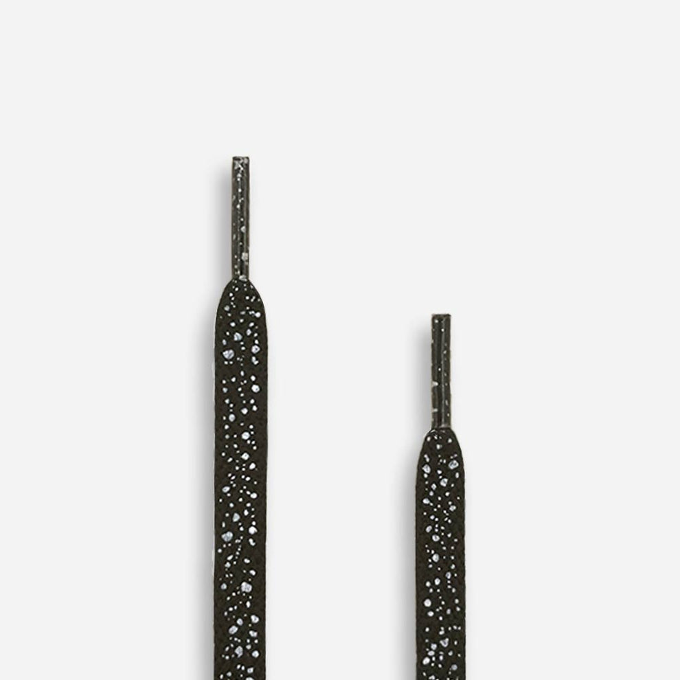 Black/White Cement Shoelaces - Paint Splashed Strapz Premium Sneaker Laces
