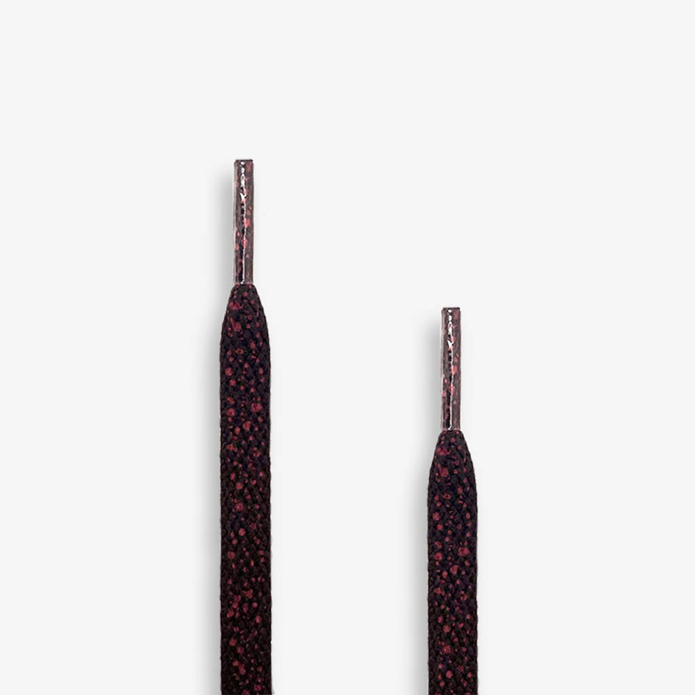 Black/Red Cement Shoelaces - Paint Splashed Strapz Premium Sneaker Laces