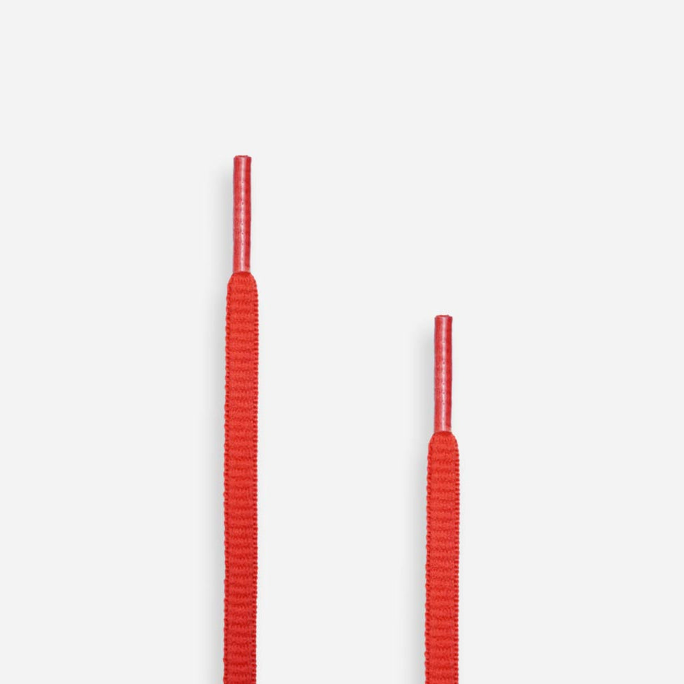 Red Slim Oval Shoelaces - Strapz Premium Sneaker Laces