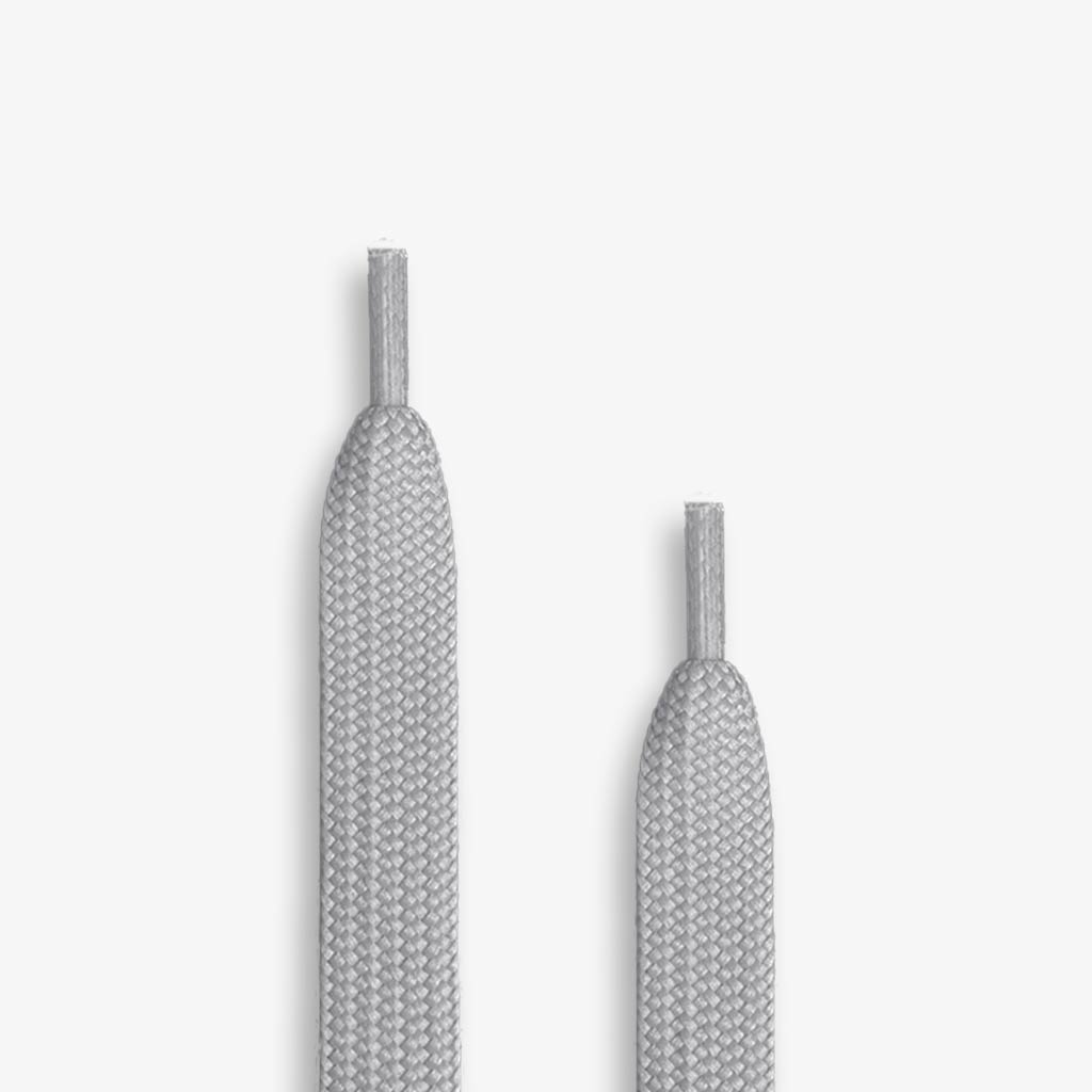 Grey Chunky Wide Shoelaces - Strapz Premium Sneaker Laces